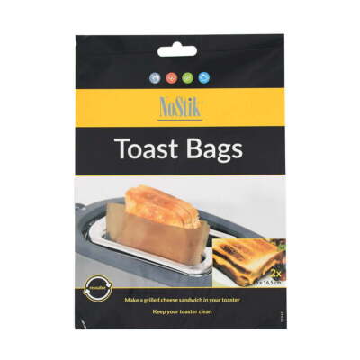 2pc Nostik Reusable 16.5cm Sandwich Toast Bags Pouch Toastie/Bread ...