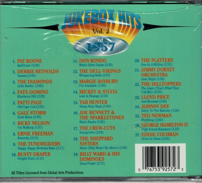 Jukebox Hits of 1957 Vol 2 BRAND NEW SEALED CD | eBay
