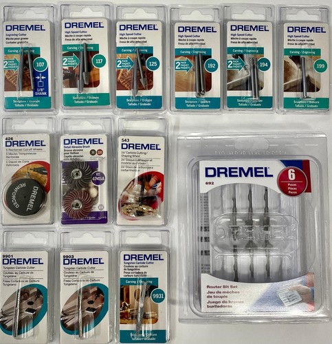 Dremel Cutter Abrasive Brush Wheel Sander Mandrel Router Bit Set ~ YOU ...