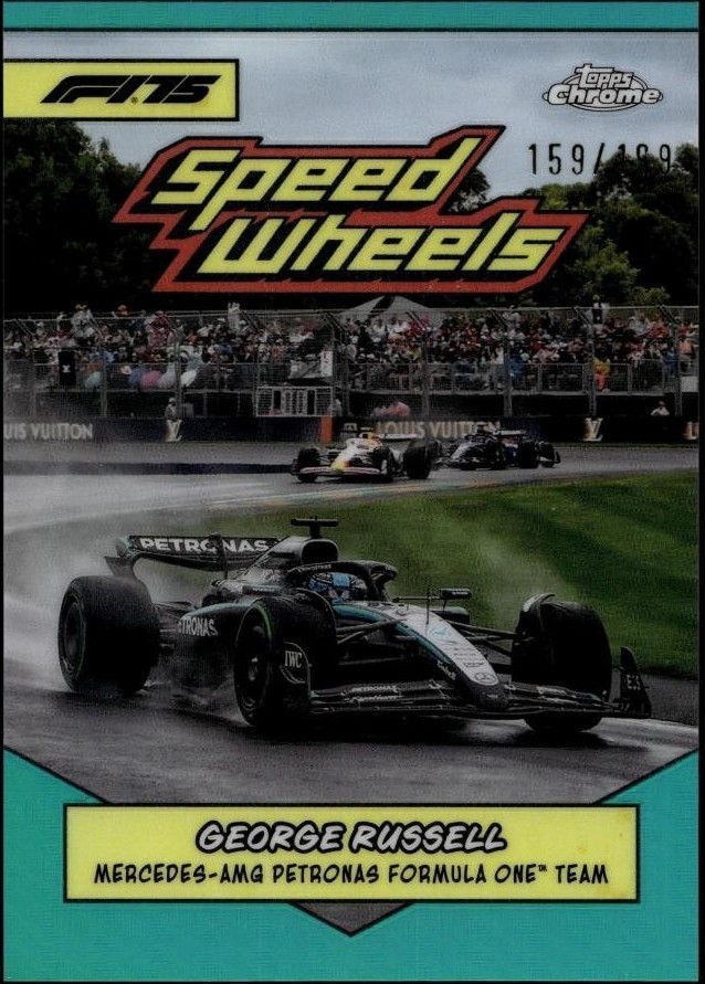 2025 Topps Chrome Formula 1 - 1975 Speed Wheels George Russell #75MAMG ...