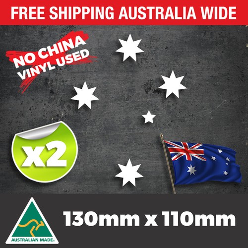 2 x SOUTHERN CROSS Sticker Decal - AUSSIE Flag Car Ute Boat 4x4 4WD ...