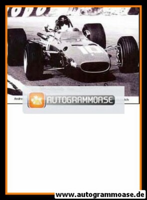 Autografo Formula 1 Andrea De Adamich 1968 Foto (Rennszene Gara Of ...