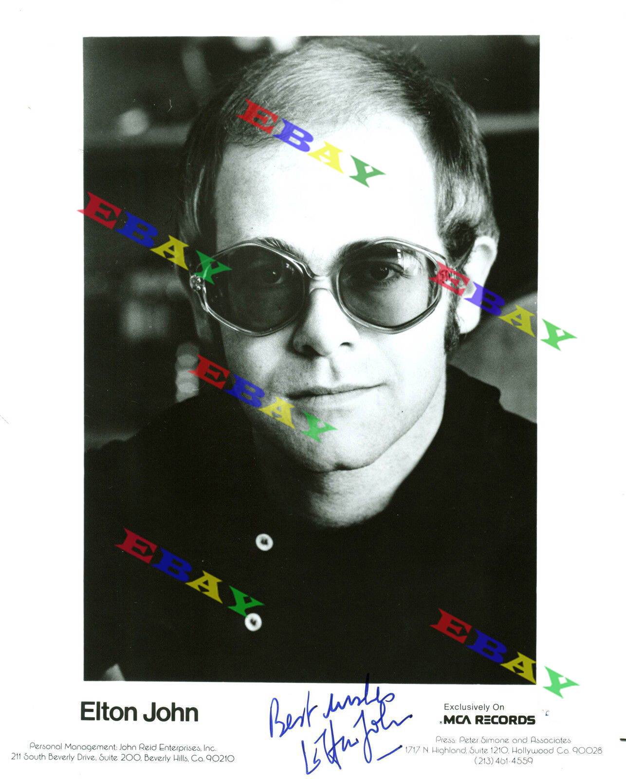 Elton John Autographed Signed 8x10 Photo Reprint | eBay