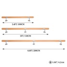 1/1.5/2m Handrail Wood Stair Grab Handle Rail Bar Balustrade Staircase ...