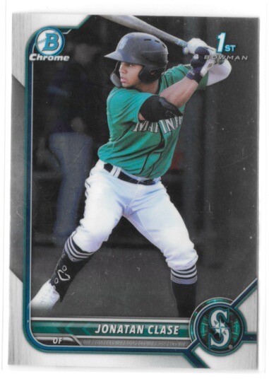 Jonathan Clase 2022 Bowman Chrome 1st Bowman No. BP-118 Seattle ...