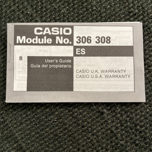 Casio Watch Module 306 308 Manual Users Guide Instructions Operation ...