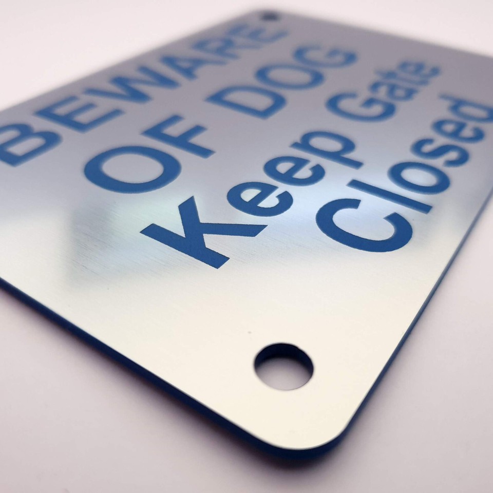 Beware of Dog Keep Gate Closed Sign Plaque Close Shut Outdoor Rated ...