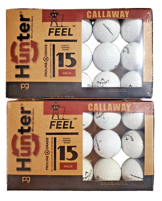 PG Hunter Proline Callaway 2-Pk of A-Grade Recycled 15-Ct Golf Balls ...