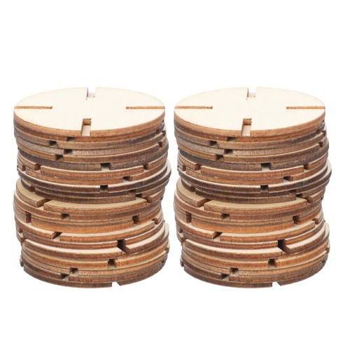 50 Pcs Pezzi Di Puzzle in Legno Bambino Fai -da -te Grezzi Per L ...