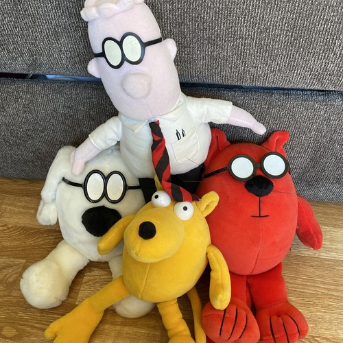 Vintage Dilbert large Plush lot Of 4 Dogbert Ratbert Catbert Comic ...