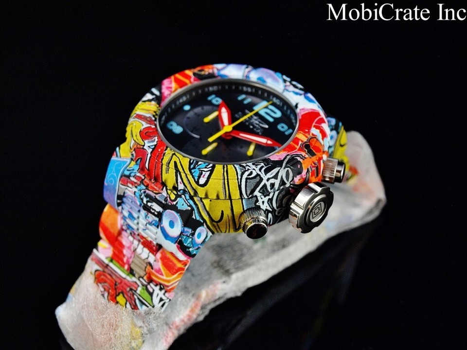 Invicta Men's 52mm Pro Diver Chronograph GRAFFITI Aqua-Plated Watch ...