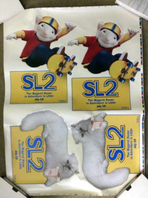 Stuart Little 2 Promo Movie Posters 2002 RARE Window Slick UNUSED Cute ...