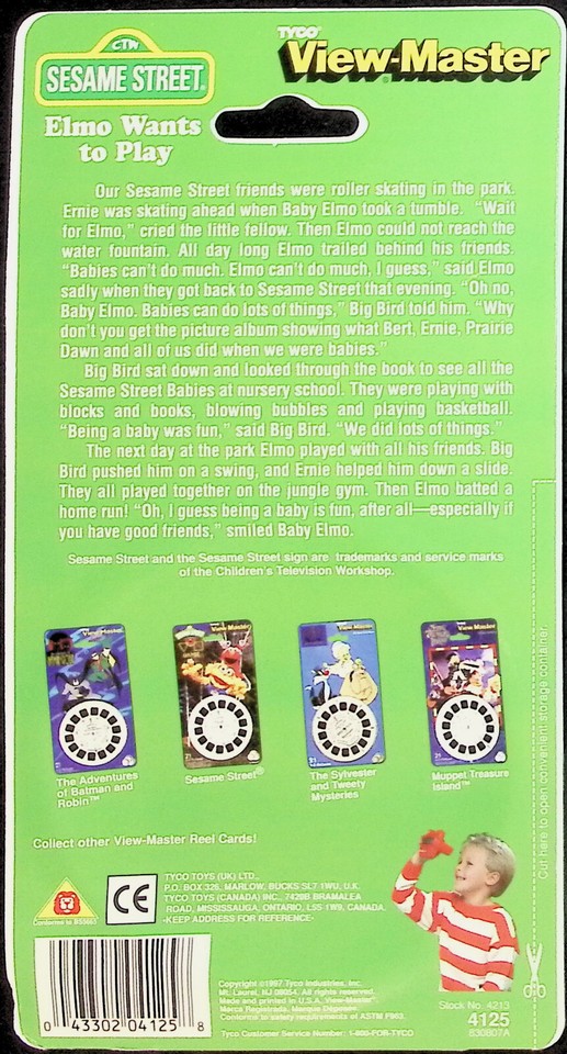 Elmo Wants To Play - Sesame Street 3D View-Master 3 Reel Set SEALED ...