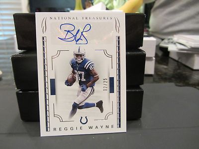 National Treasures Parallel Autograph Colts Reggie Wayne 02/25 2016 | eBay