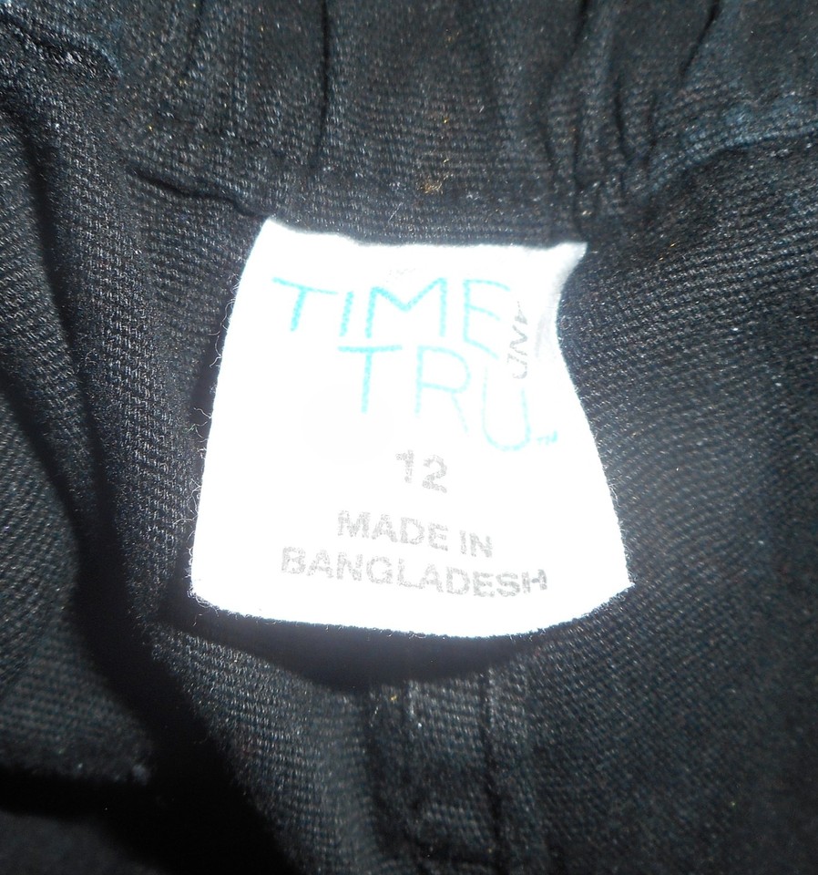 Women's Black Long Capris Size 12 Time Tru | eBay UK