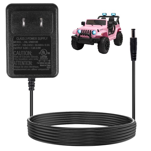 6 Volt Charger for Kids Ride On Toy, 6V Battery Bumper Cars Adapter for ...