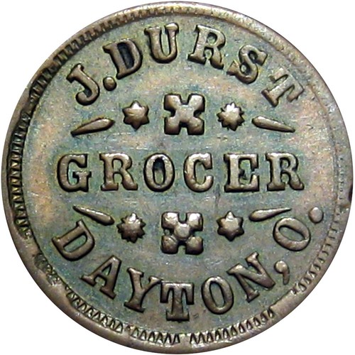 1864 Dayton Ohio Civil War Token J Durst Grocer R6 | eBay