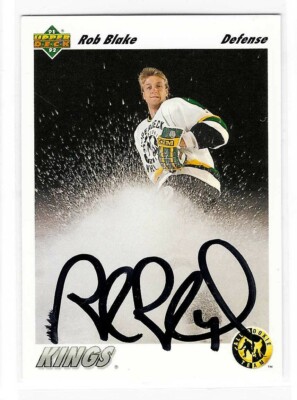 Rob Blake Signed 1991/92 Upper Deck All Rookie Team Card #43 | eBay