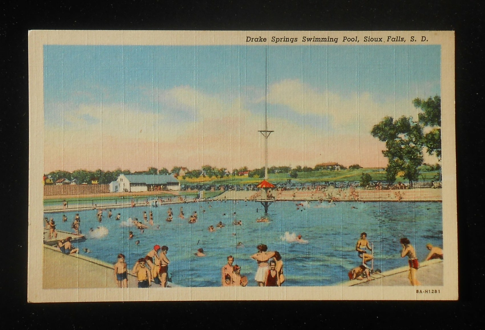 1940s Drake Springs Swimming Pool Sioux Falls SD Minnehaha Co Postcard ...