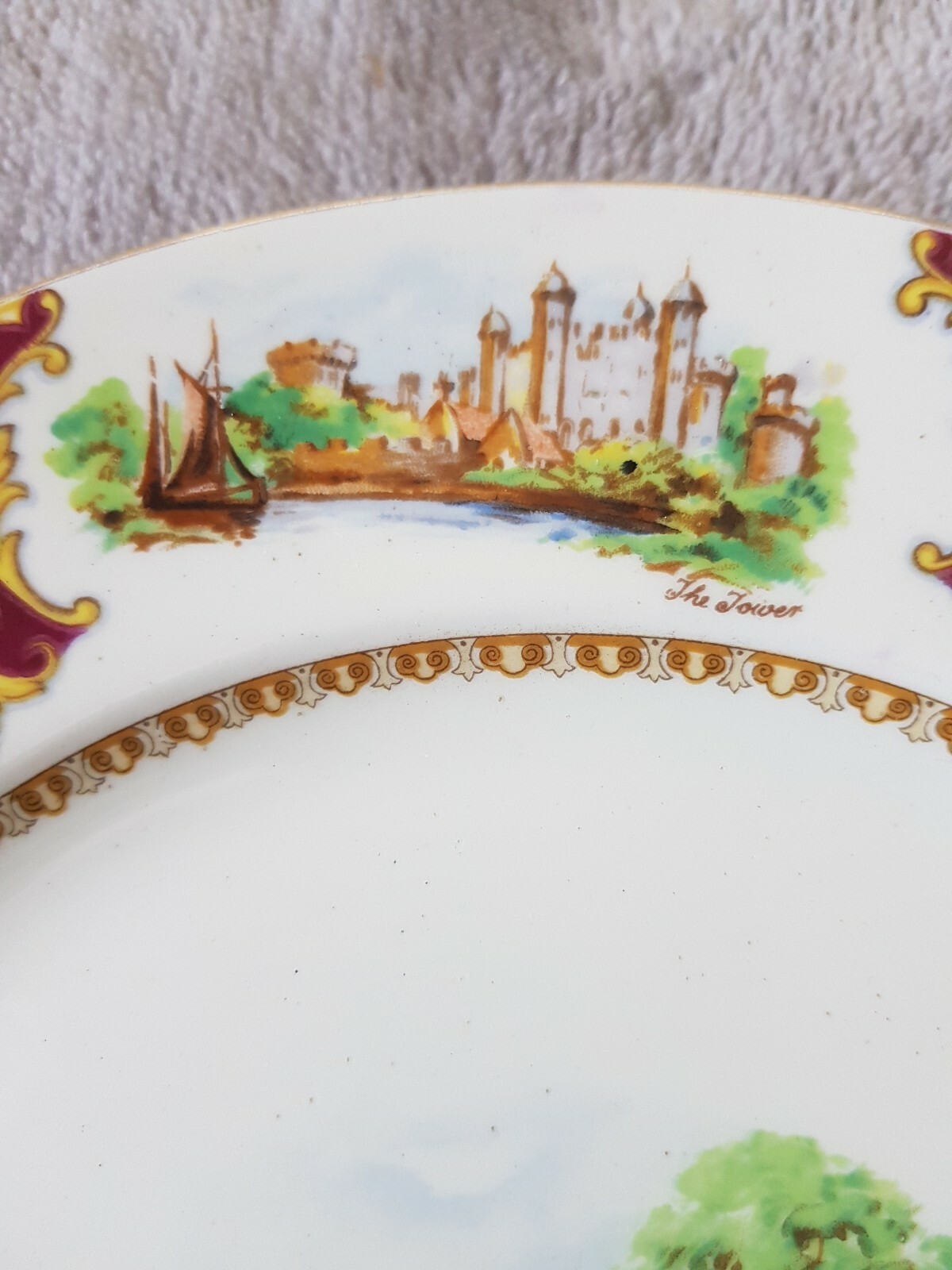 Sampson Bridgwood Old British Castles Richmond Castle Dinner plate ...