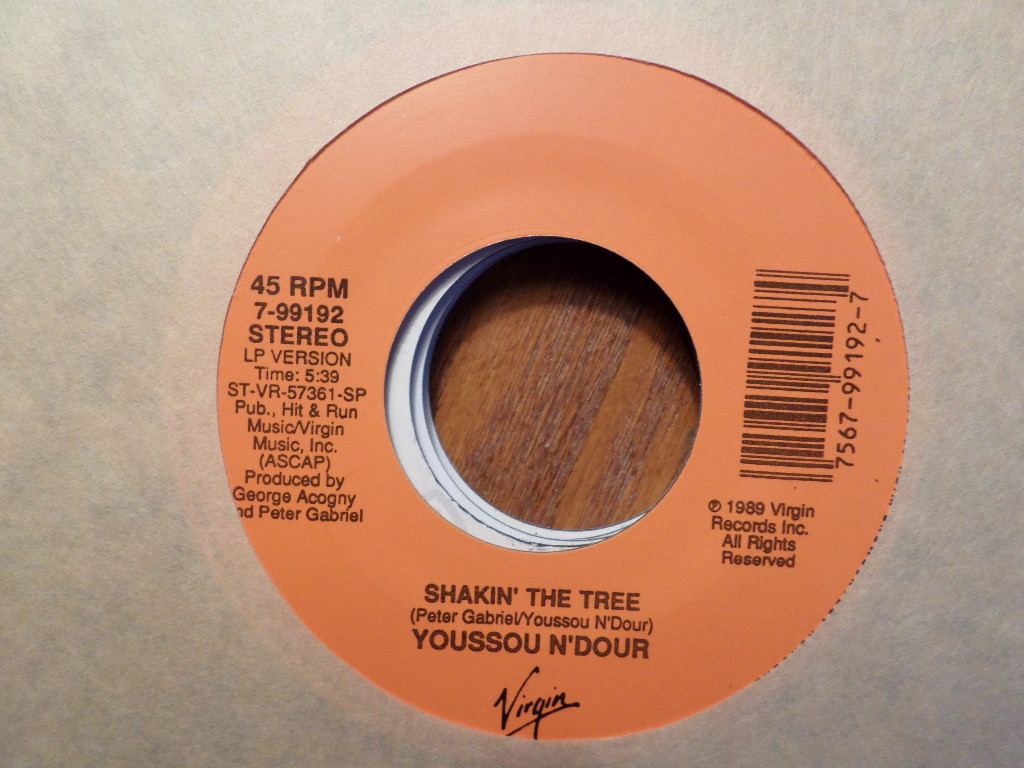 7" VIRGIN 45 RECORD/YOUSSOU N'DOUR/OLD TUCSON/SHAKIN THE TREE/NR ...