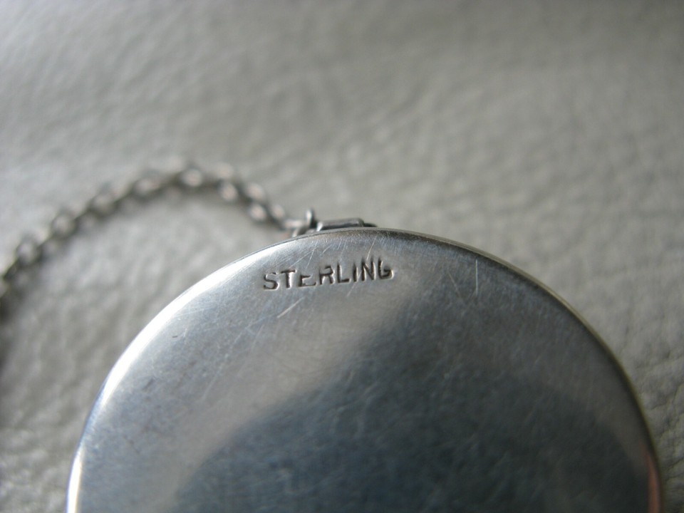 Antique Victorian Engraved Floral STERLING Silver Chatelaine Puff ...