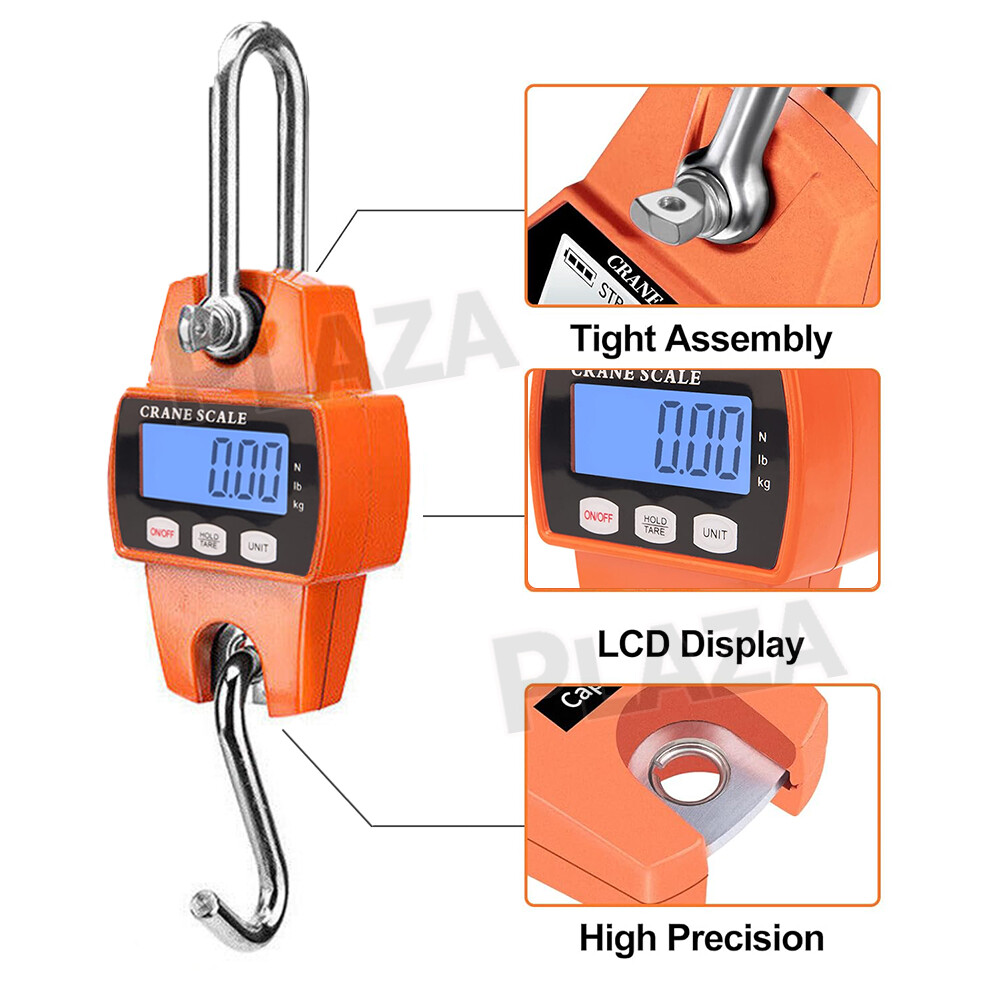 Mini Portable Crane Scale 300kg 0.1kg LCD Digital Electronic Hook ...