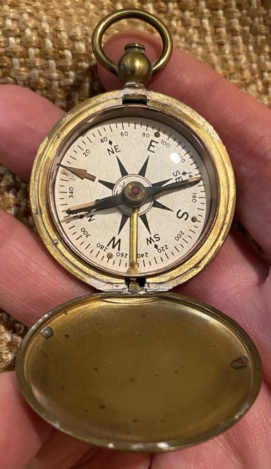 Antique WWI or WW II Taylor Brass Military Us Corps Of Engineers Pocket Compass | eBay