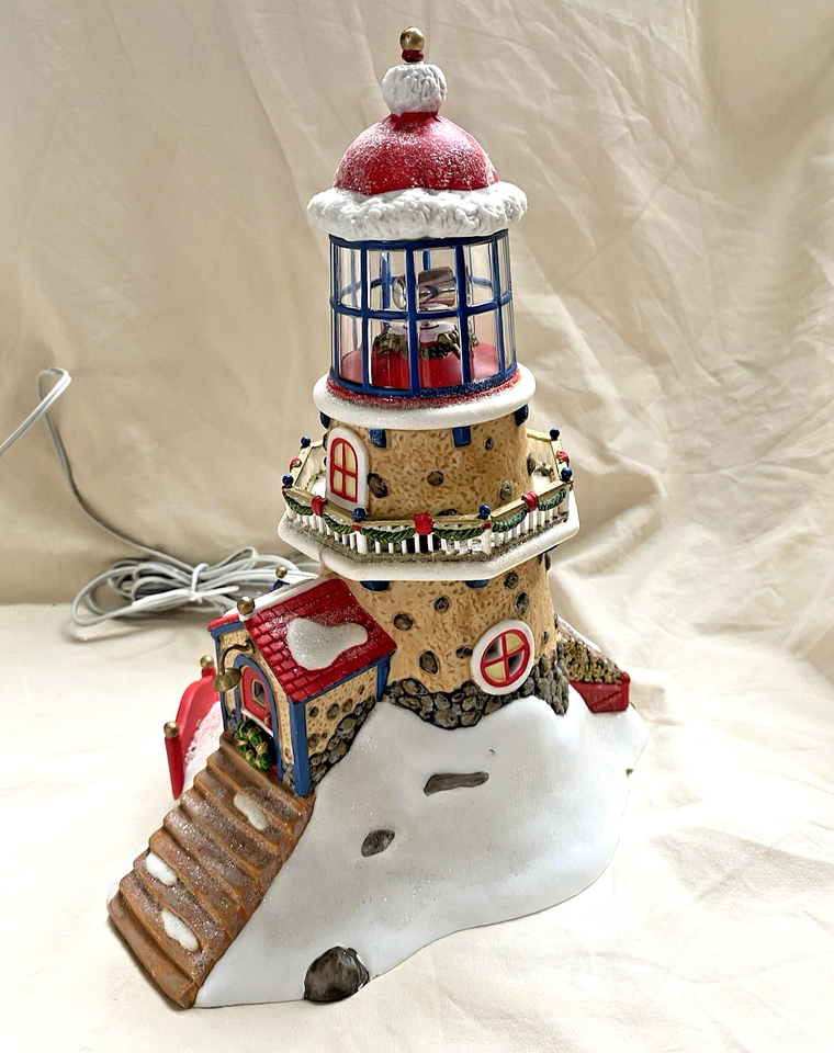 Department 56 Light the Way Santa's Beacon Lghts Up Lighthouse North ...