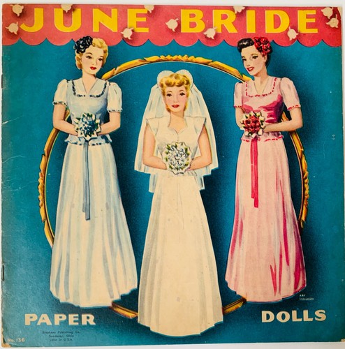 Stephens Publishing "June Bride" Paper Dolls 1946 Original Vintage ...