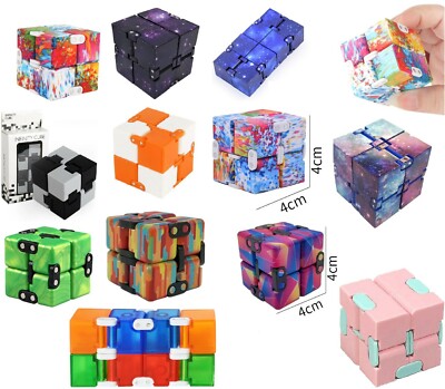 Sensory Infinity Cube Stress Fidget Toys Autism Anxiety Relief Kids ...