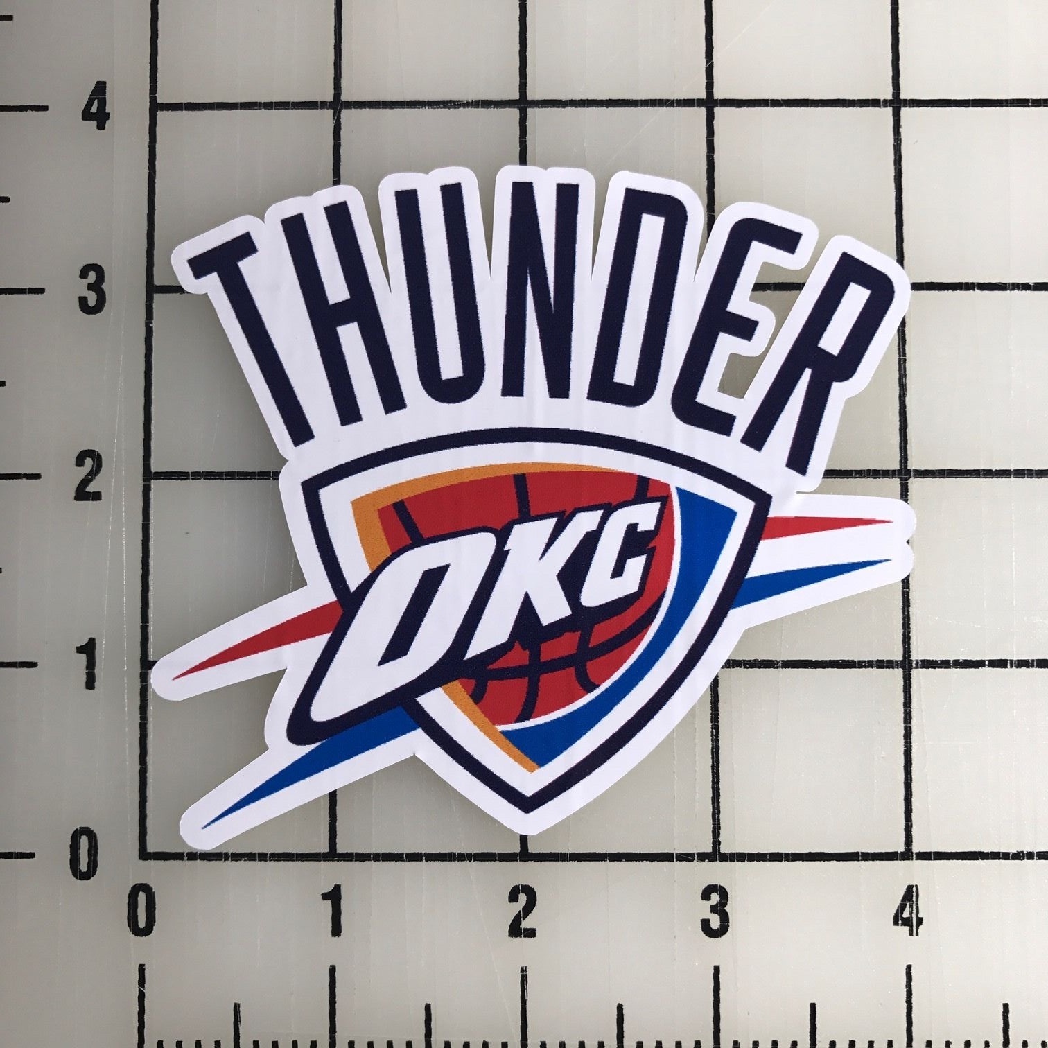 OKC Thunder NBA 4" Wide Vinyl Decal Sticker - BOGO | eBay