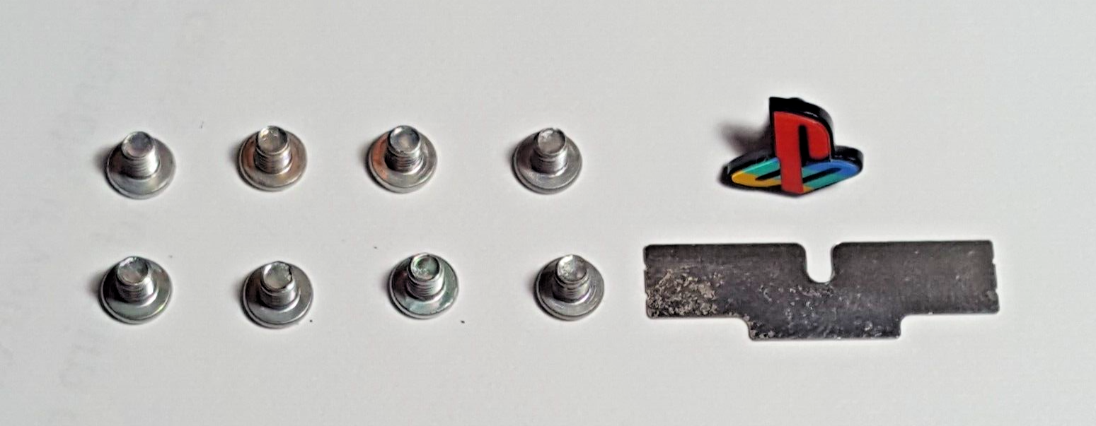 2 Sets of 4 Screws HD Metal Cage & 1 Set Front Logo For Sony ...