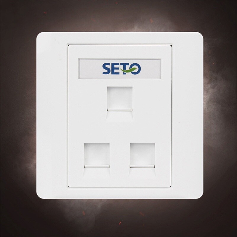 Faceplate RJ45 Wall Computer Ethernet Panel Socket Plate LAN CAT6 ...