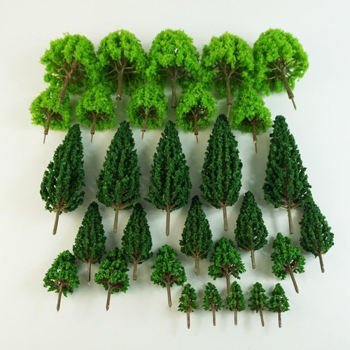 Plastic Model Trees HO Scale Train Railroad Diorama Layout Garden Park ...