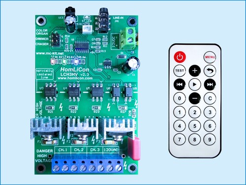 Color Organ, Sound Activated Light Show, Chaser, Sequencer, AC 120/230V ...