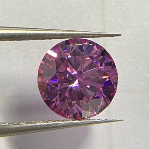 100Ct CERTIFIED Natural Diamond round Cut D Grade VVS1 Purple Color Wb3 ...