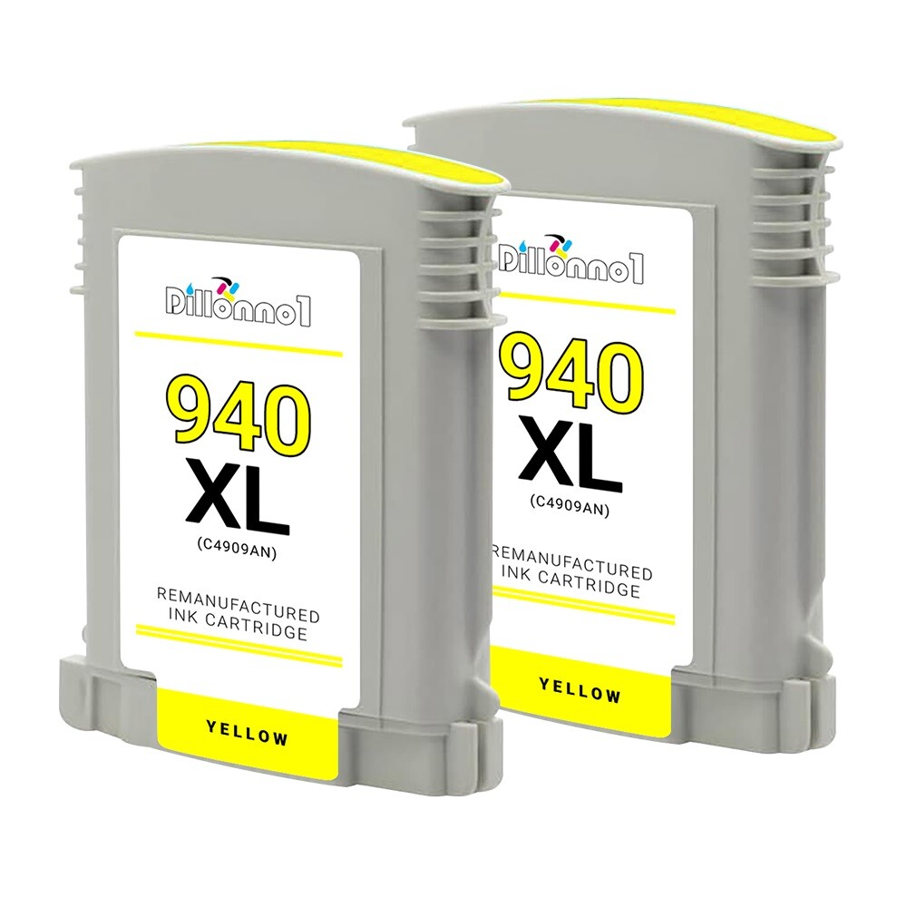 2PK Compatible With HP 940XL Yellow Ink Cartridge for HP OfficeJet 8000 ...