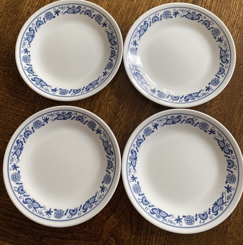 CORELLE TRUE BLUE Luncheon/ DESSERT PLATES. SET OF 4 Made In USA | eBay