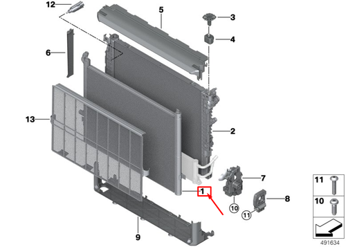 BMW 5 G30 Motor Air Con Kühler 17118484638 NEU ORIGINAL | eBay