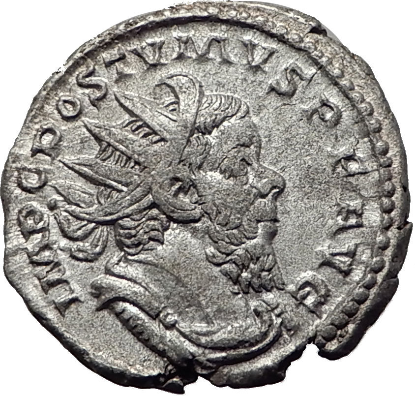 POSTUMUS 260AD Silver Authentic Ancient Roman Coin Hercules Heracles ...