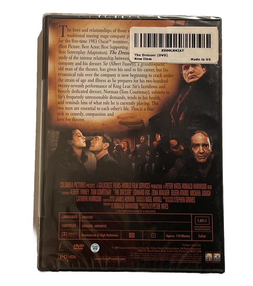 The Dresser [DVD] Albert Finney Tom Courtenay Edward Fox Zena Walker ...
