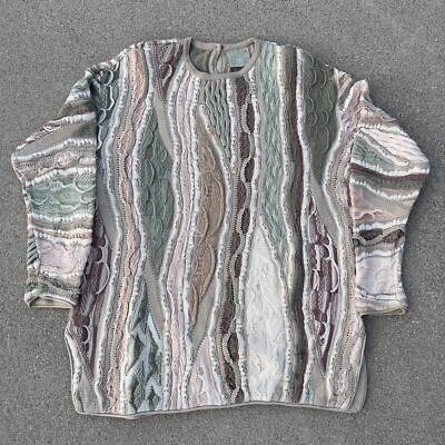 Vintage Coogi Sweater Earth Tone Pastel Color Medium | eBay
