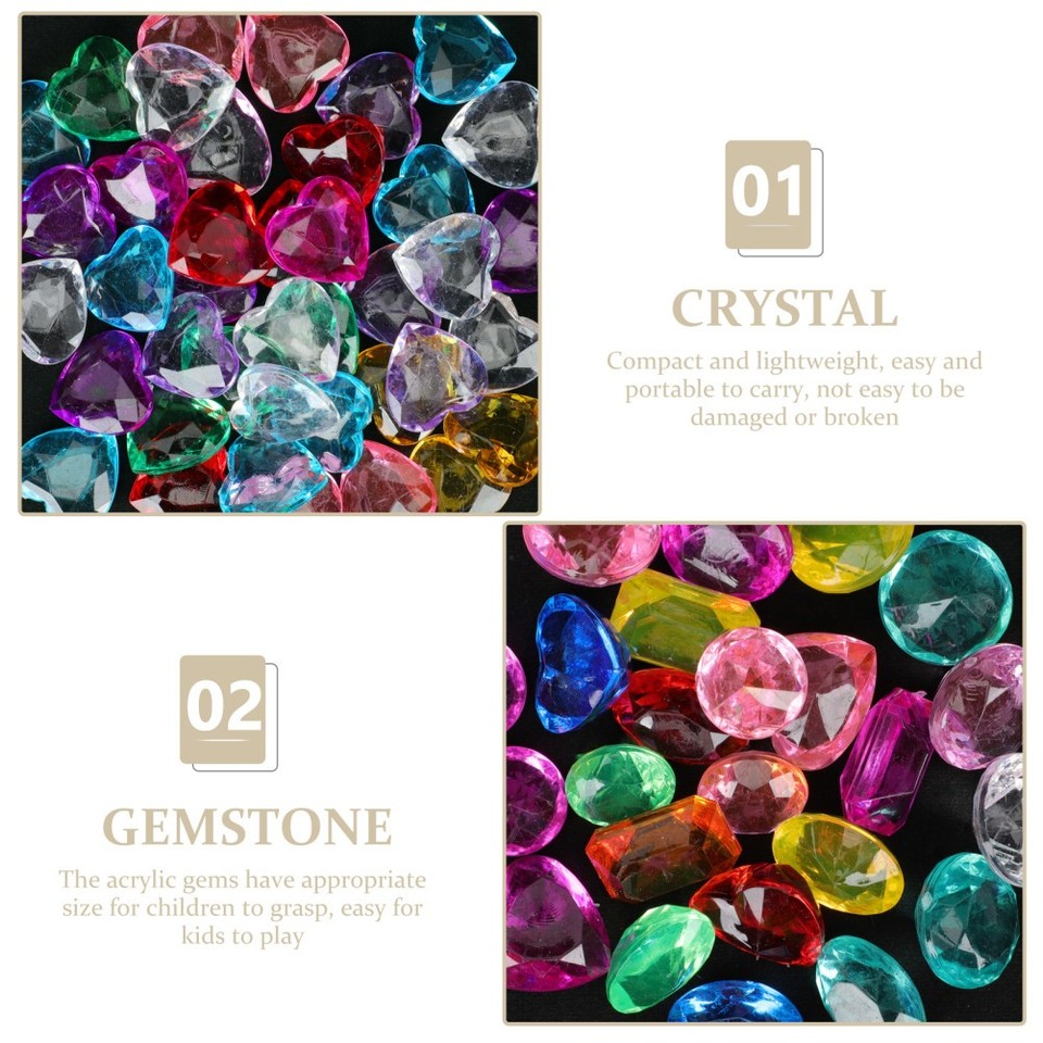 Colorful Gems Treasure Chest Crystals Artificial Kids Toy | eBay Australia