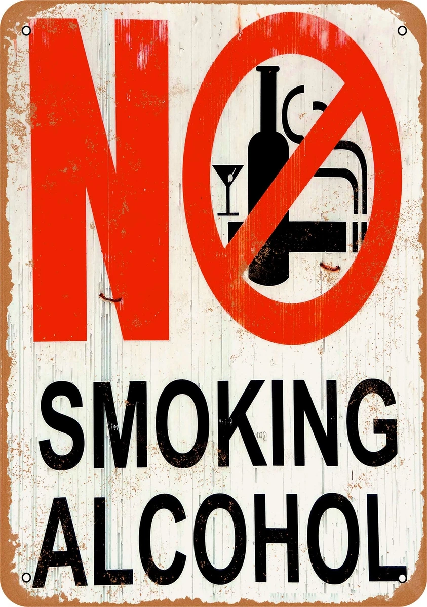 No Alcohol And Smoking Sign