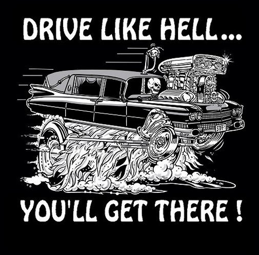 DRIVE LIKE HELL HEARSE ROD SKULL SWEATSHIRT 112 | eBay