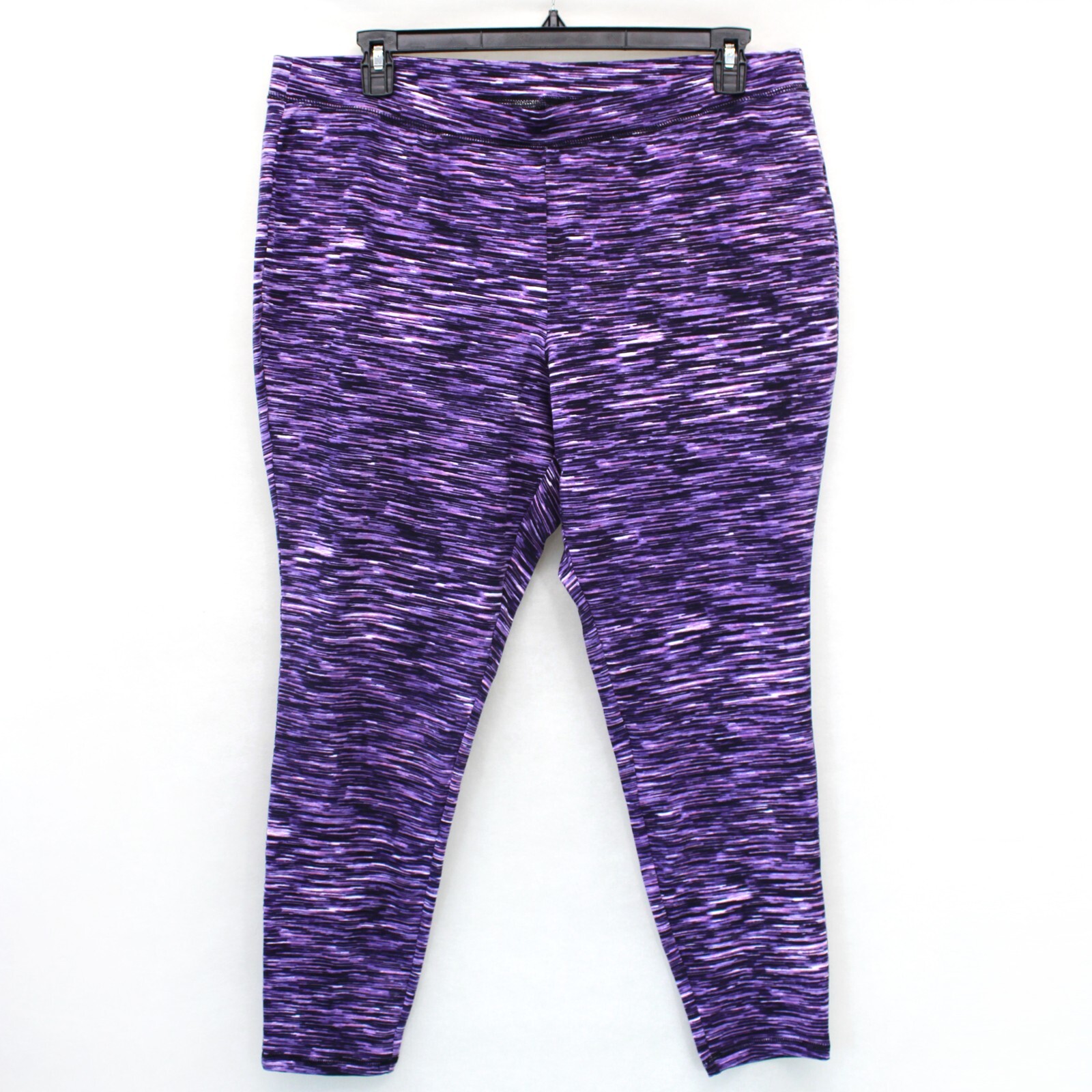 Catherines Purple Striped Active Legging Pants Plus 1X, 18/20W | eBay