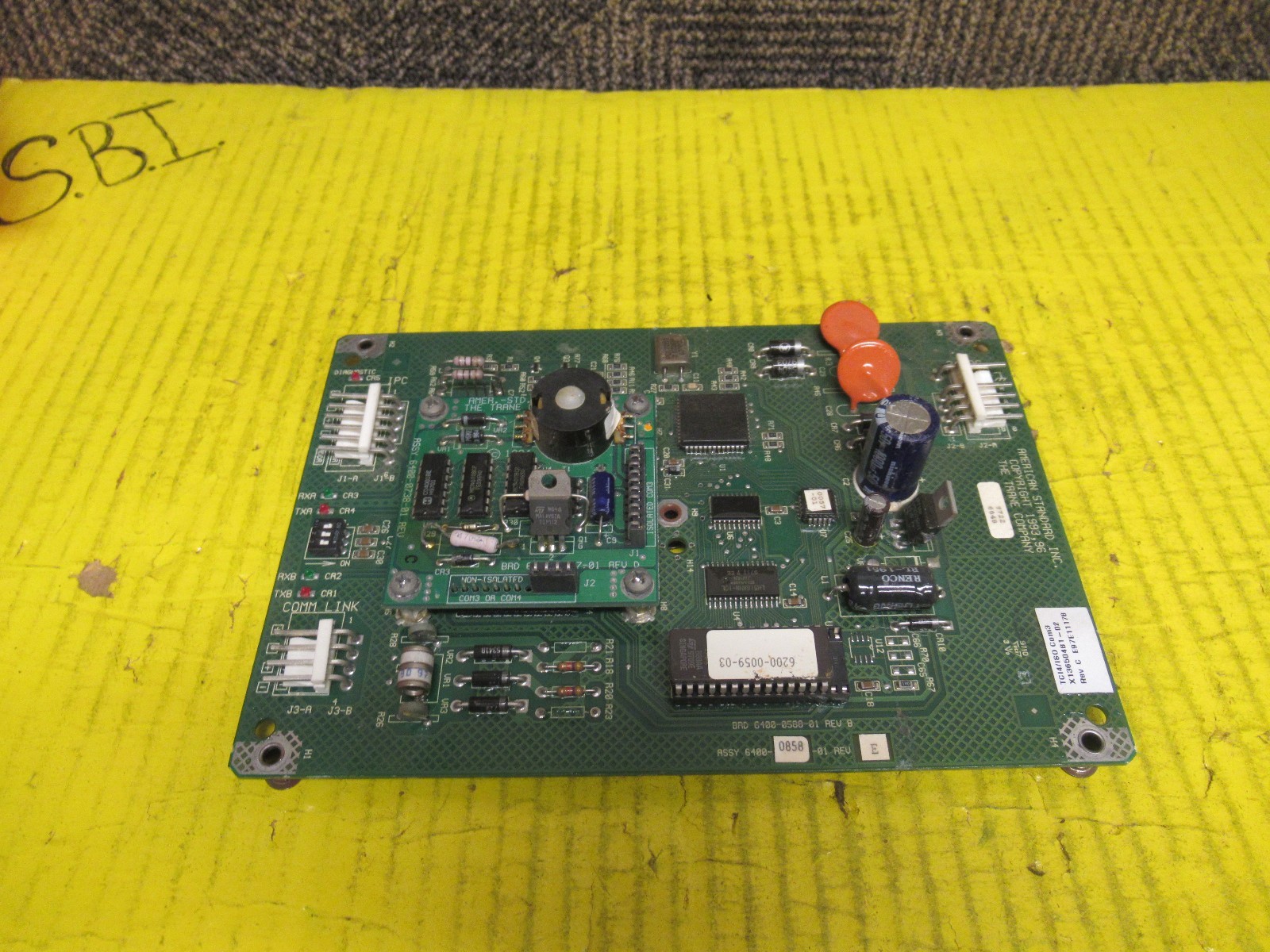 TRANE CIRCUIT BOARD 6400-0858-01 REV E 6400-0588-01 REV B X13650481-02 ...