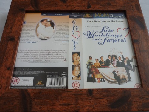Vhs sleeve framed mounted covers small box original four weddings and a ...