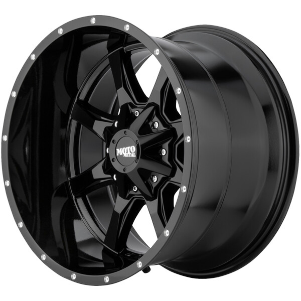 (4) Moto Metal MO970 20x10 5x5"/5x5.5" -18mm Gloss Black Wheels Rims 20 ...
